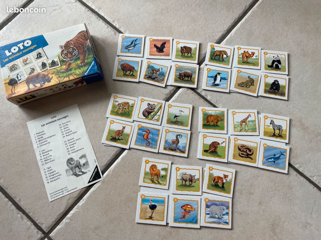 Loto « les animaux sauvages » - Jeux & Jouets
