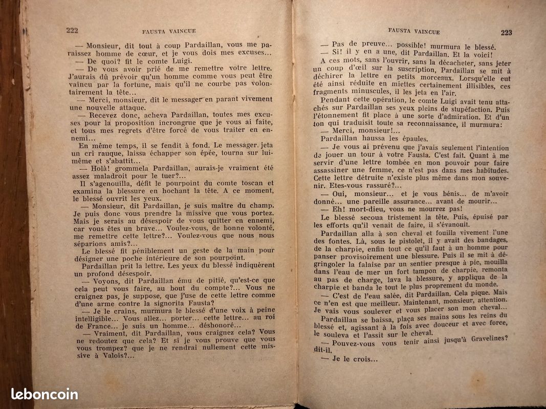 Livre ancien LES PARDAILLAN FAUSTA VAINCUE Michel ZEVACO - Collection