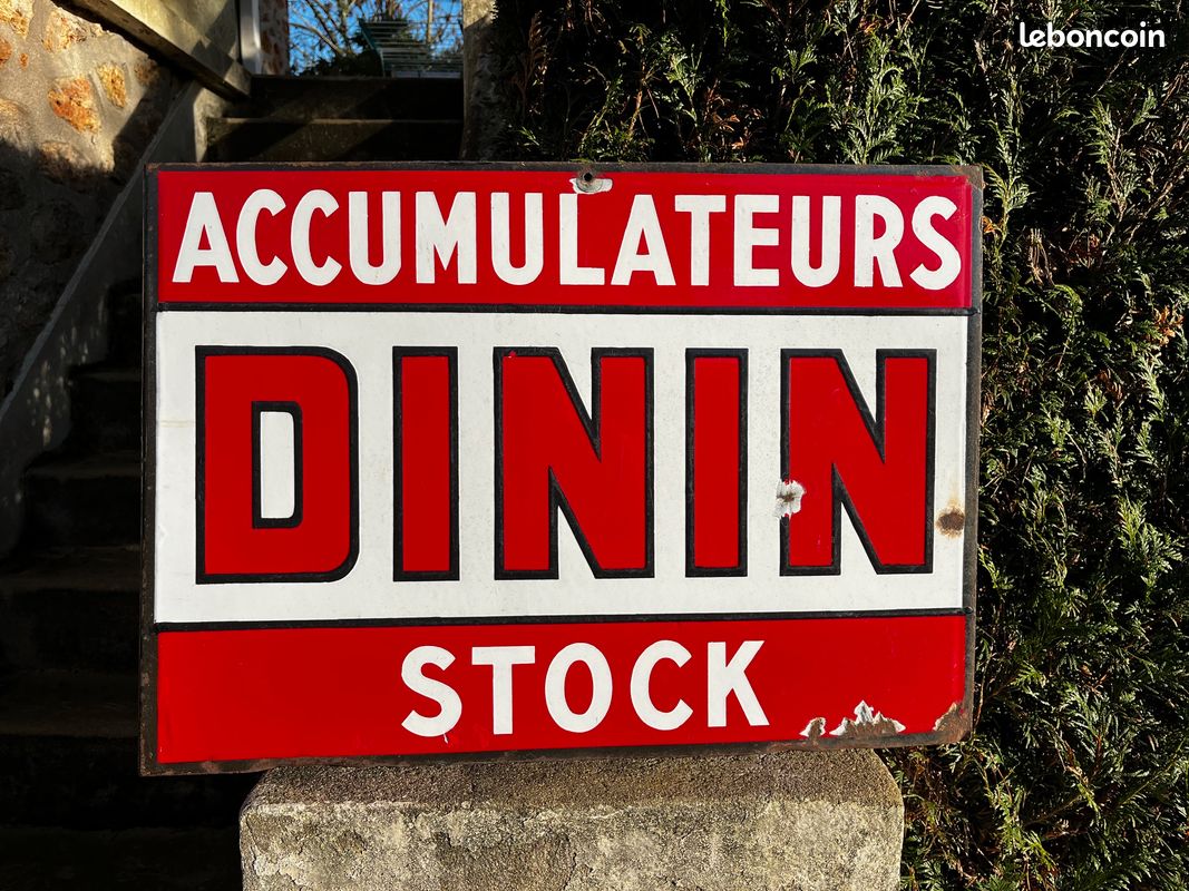 Plaque émaillée accumulateurs Dinin - Collection