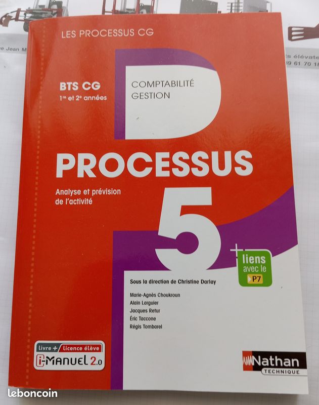 Livre BTS CG 1iere et 2ième année Processus 5 et 7 + Math - Livres