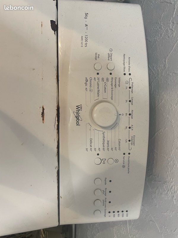 URGENT- cause demenagement vends Lave-linge Whirpool - Électroménager