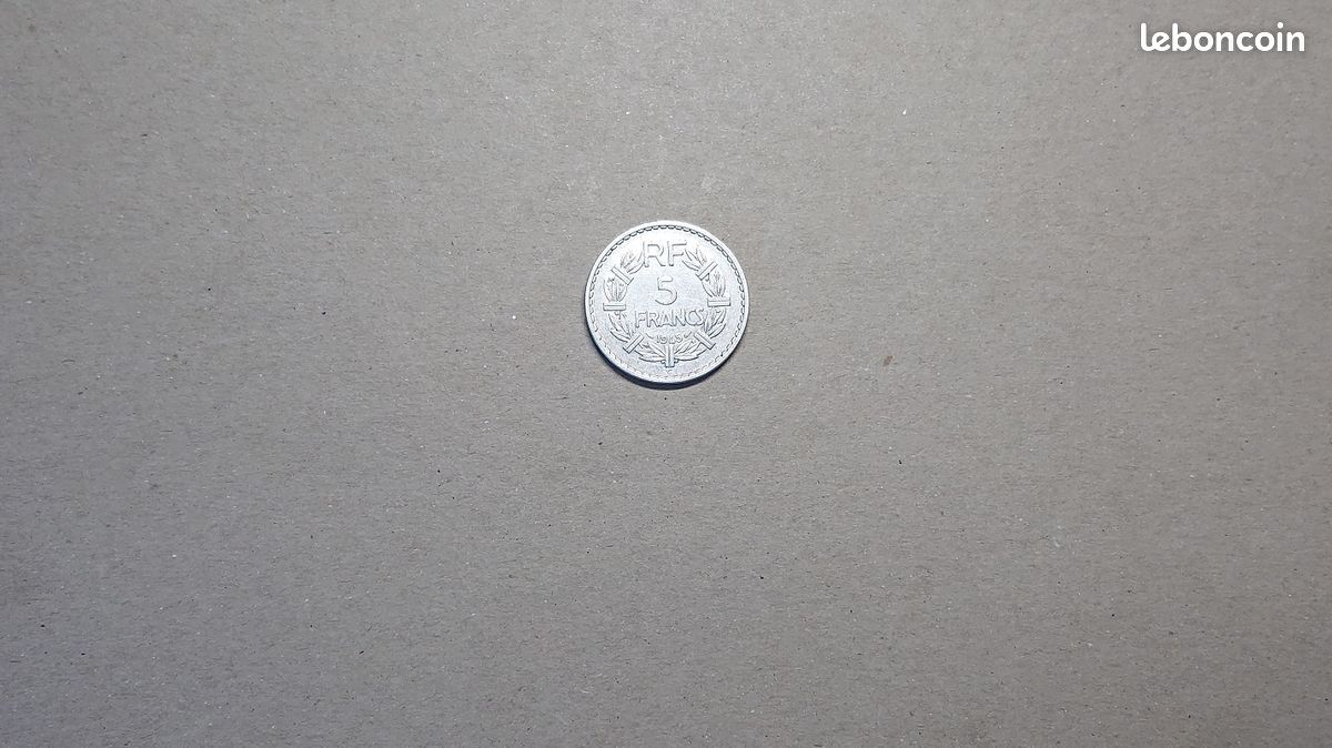 5 francs Lavrillier 1945C aluminium très belle et rare + cadeau 10 ...