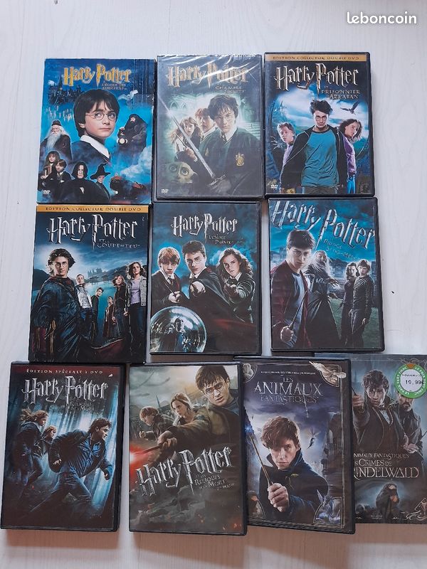Dvd lot saga harry potter + les animaux fantastique - DVD - Films