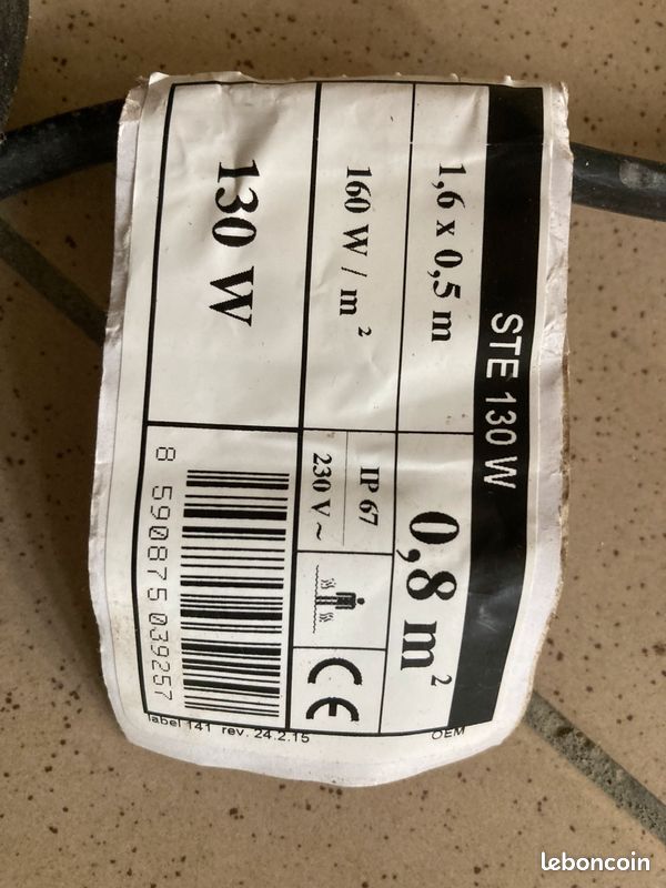 Trame chauffante Dynafloor STE - Bricolage