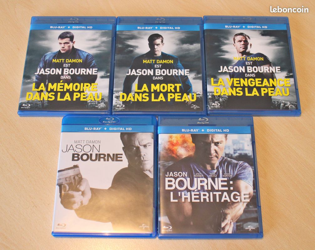 5 Blu Ray - Integrale Jason Bourne Parfait Etat - DVD - Films