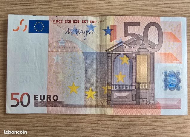 Estimation Billet 50 Euros 2002