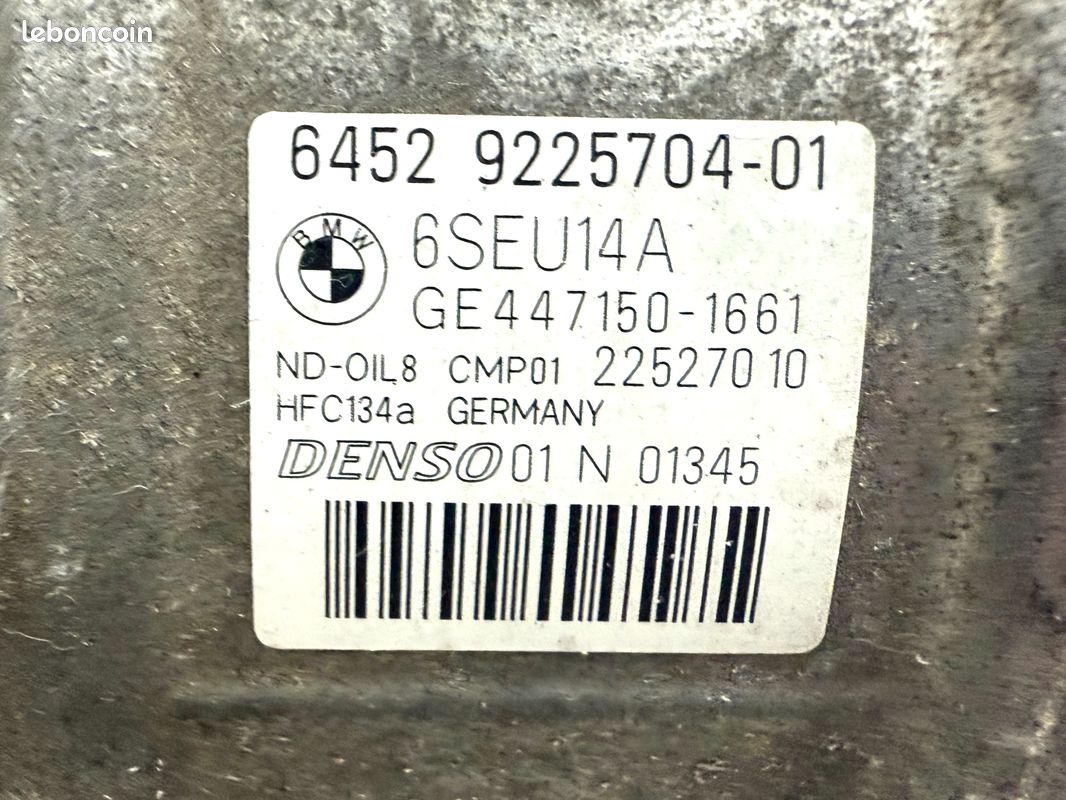 Compresseurs de Clim BMW X3 F25 N47 20d 2013 6452 9225704 occasion ...