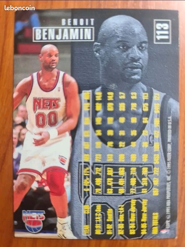Carte Collection basketball 🏀 Fleer 95 96 NBA Benoît Benjamin #113 ...