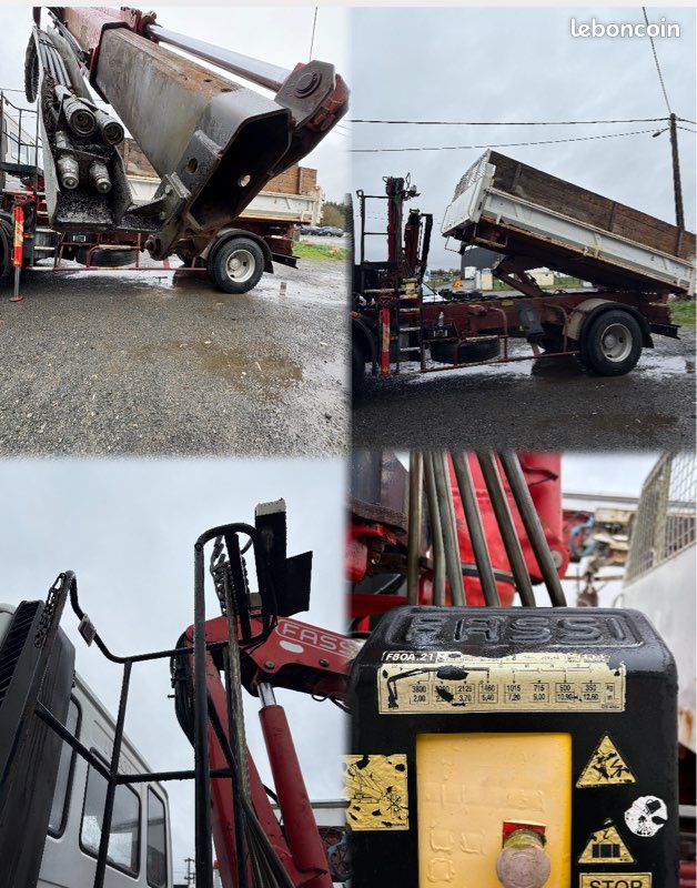 Iveco tribenne avec grue FASSI F80 - Poids lourds