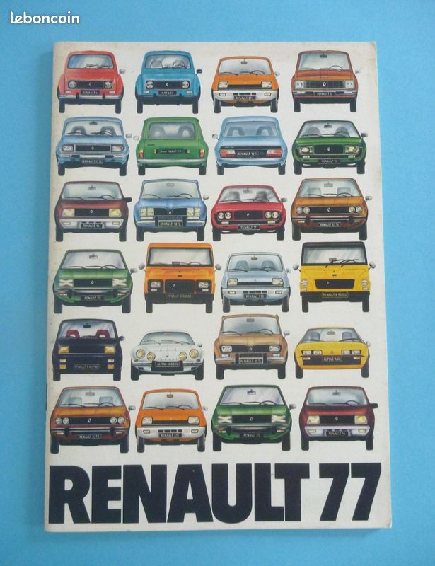 🚗Catalogue Brochure Prospectus 1977 RENAULT 4, 5, 6, 12, 14, 15/17, 16 ...