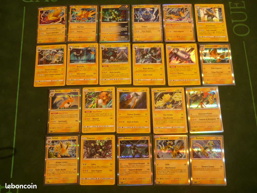 Lot de 200 cartes holographiques rares Pokémon holos neuves françaises ...