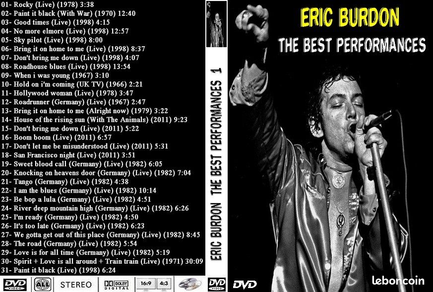 Eric Burdon DVD The best performances (Volume 1) - DVD - Films