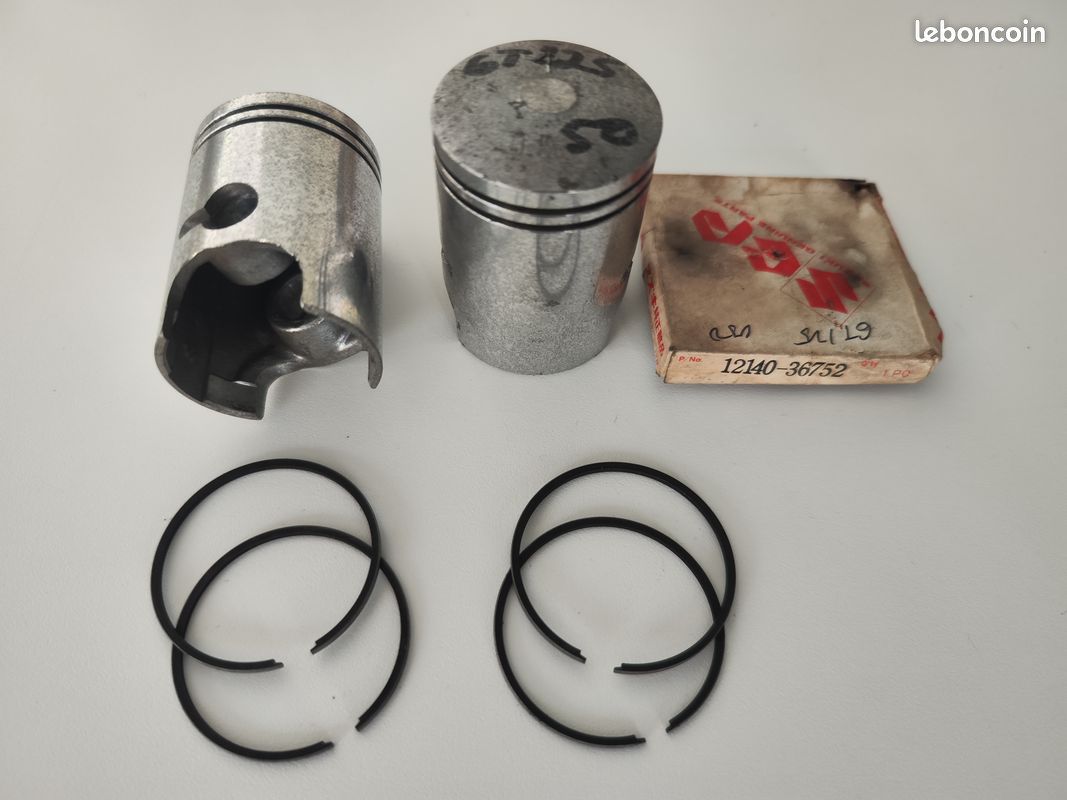 SUZUKI GT125 NEUF ORIGINE kit PISTON + SEGMENTS COTE 050 gt 125 125gt Suzuki gt gt125 GT 125 ...