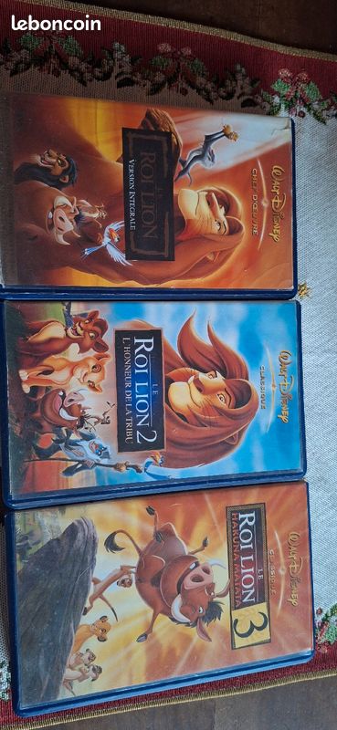 3 vhs le roi lion - Collection