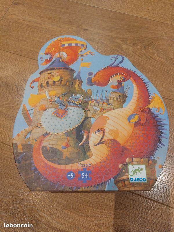 Puzzle Djeco Vaillant et le dragon 54 pièces - Jeux & Jouets