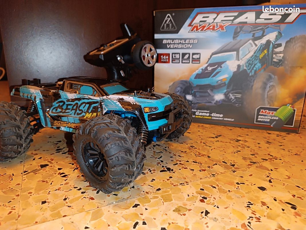 RC car 1/16 80km/h + DEUX BATTERIES voiture radiocommandée, voiture ...