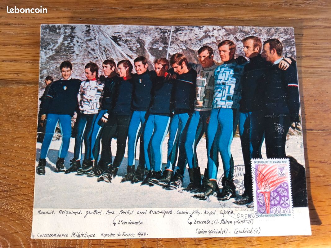 Carte 1er jour 27 janvier 1968, jeux olympiques d’hiver Grenoble 1968 ...