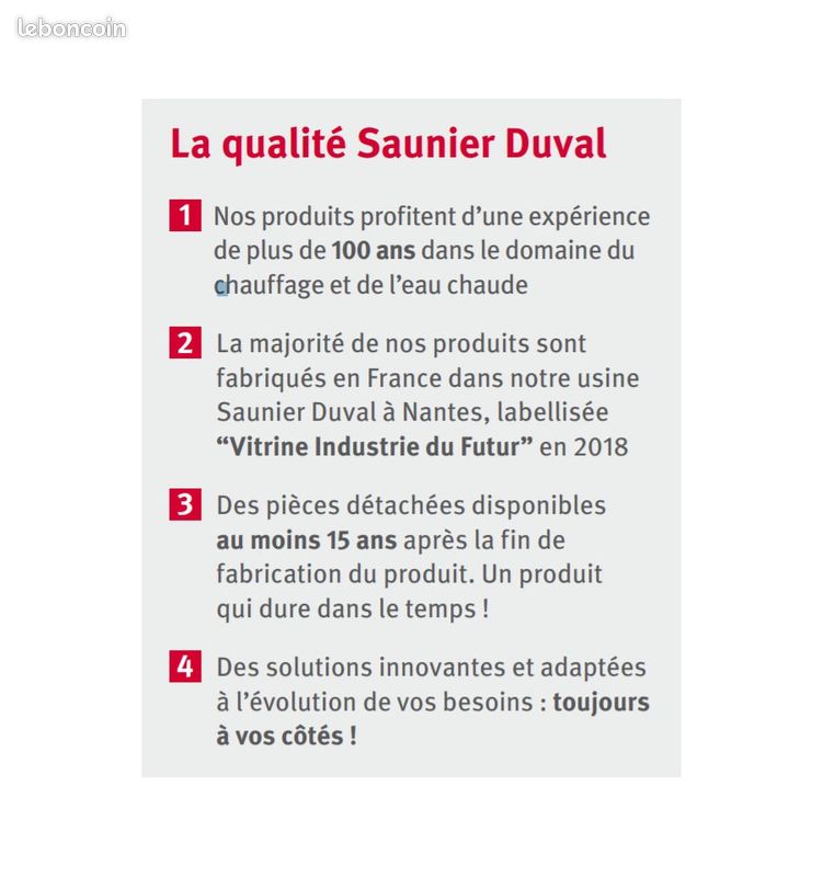 Chaudière murale gaz NEUVE ThemaClassic V25 VMC GN Saunier Duval avec ...