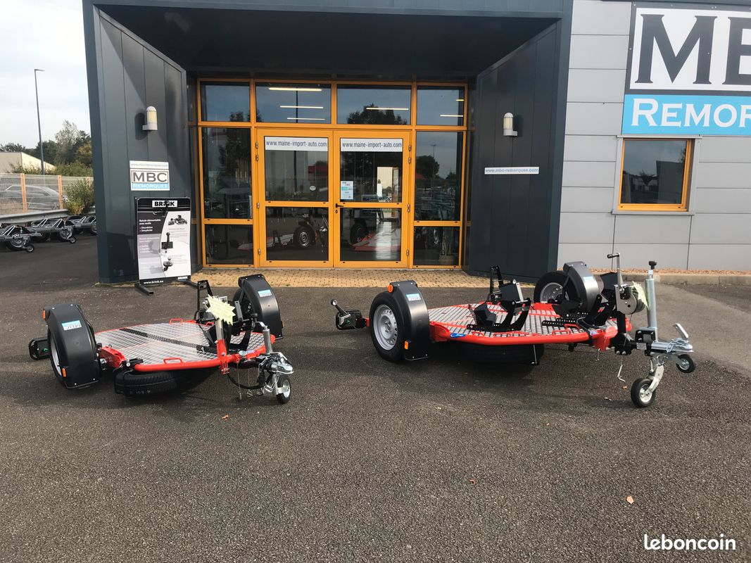Remorque porte moto Cochet uno et duo 1 ou 2 motos abaissable et ...