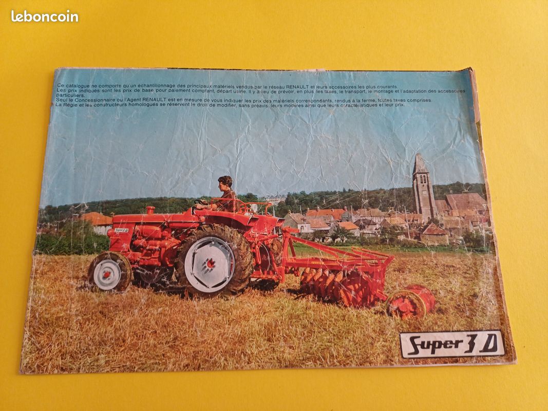 Catalogue ancien Tracteurs RENAULT : JUNIOR, SUPER 3D, 5D, 6D ATTENTION ...
