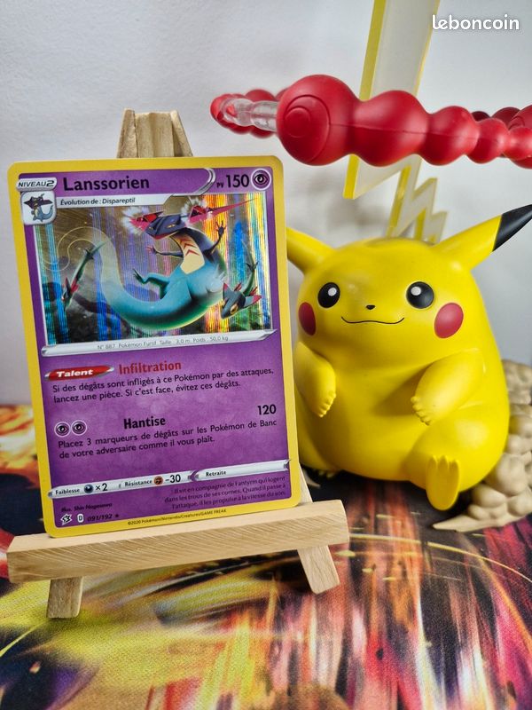 CARTE POKEMON Lanssorien PV 150 holographique rare 091/192 Bloc EB02 série Epée Bouclier Clash ...