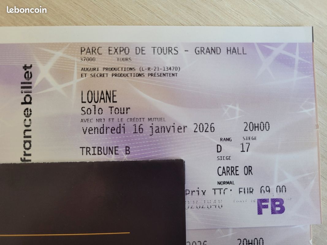 Vente places concert Grand Hall Tours - Billetterie