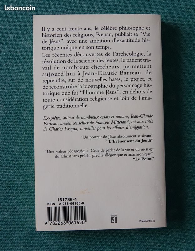 LIVRE / Jean-Claude Barreau - Biographie de Jésus - Livres