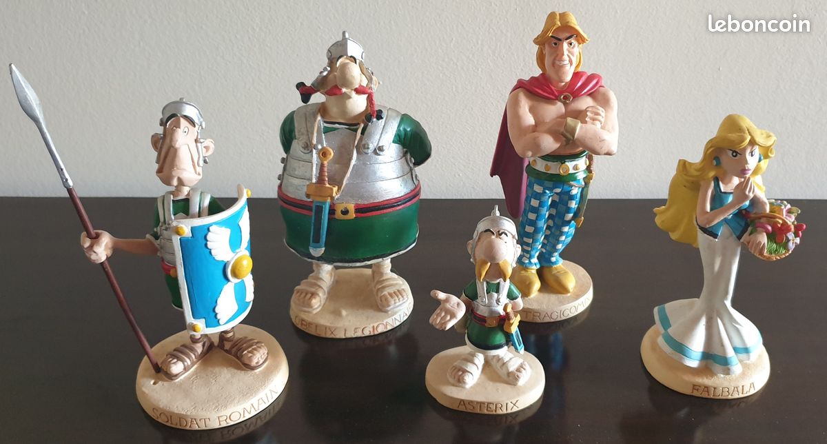 Lot de 5 grandes figurines Asterix Obelix PLASTOY - Collection