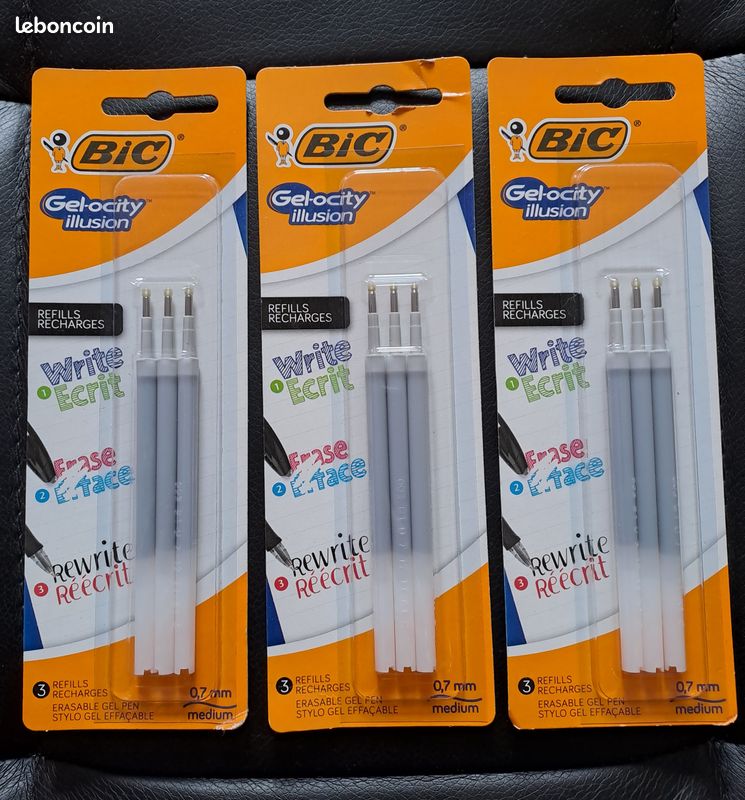 Bic recharges , gel ocity illusion stylo effaçable neuf emballer pas d ...
