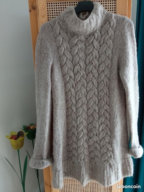 ROBE en laine Phildar femme tricotée main - Vêtements