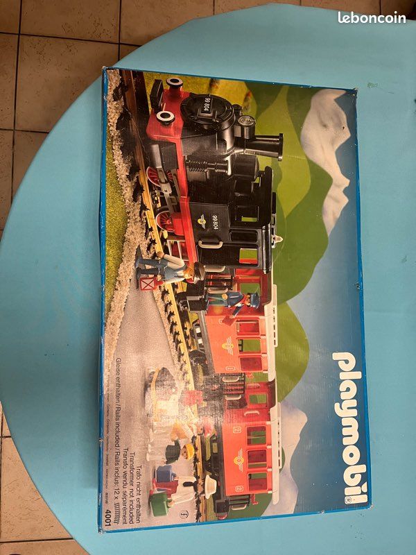 Playmobil vintage train 4001 western avec personnage et 2 railles en ...
