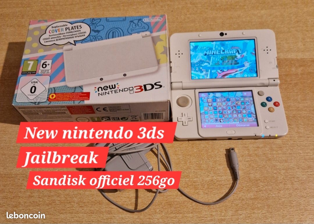 New nintendo 3ds 256go pokemon + boite et chageur - Consoles