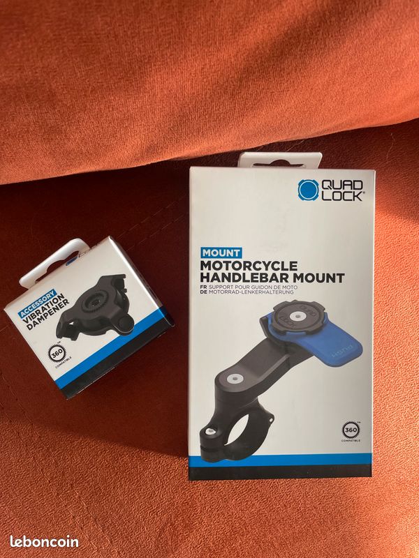 Support Quad Lock + anti vibrateur pour Moto neuf dans la boite ...