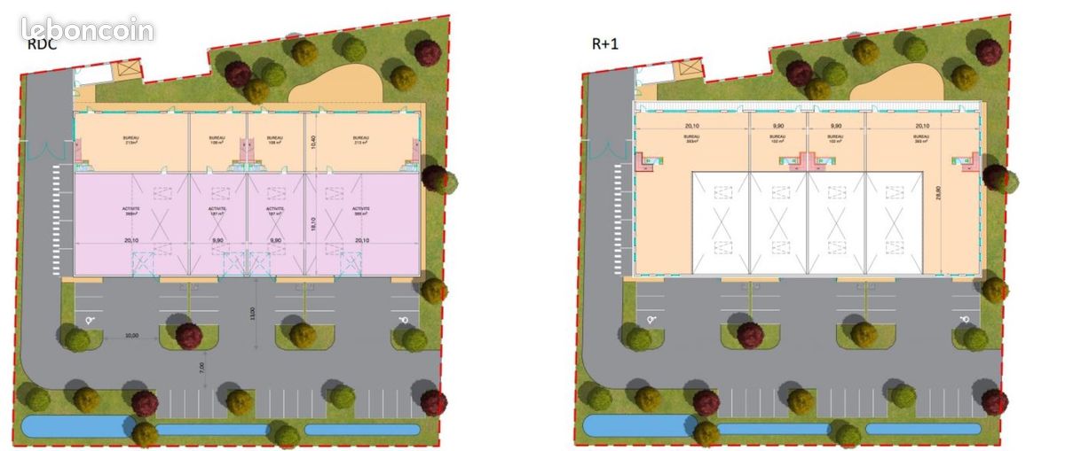 Local d'activité 975 m² - Bureaux & Commerces