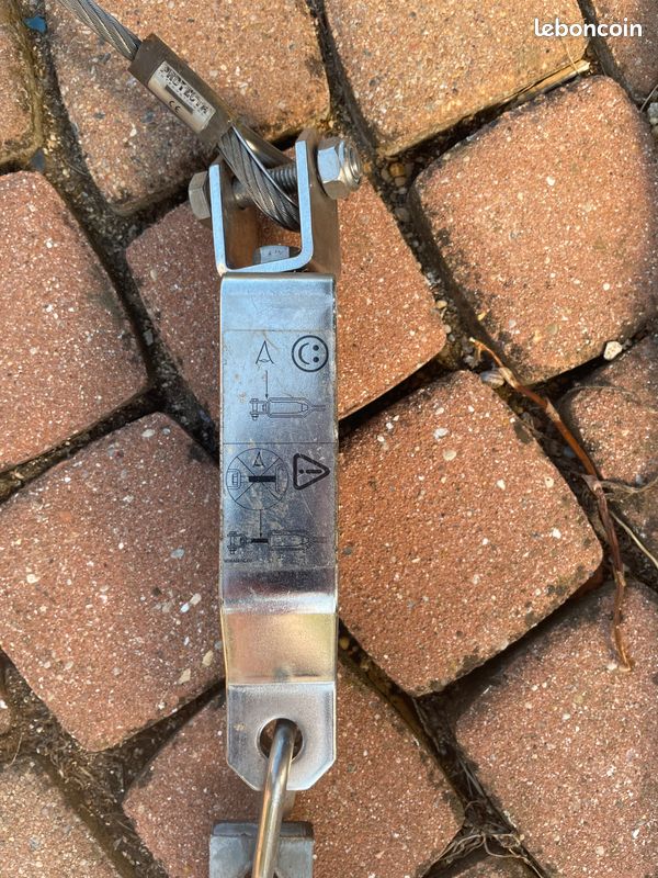 Ligne de vie inoxydable diamètre 8mm de 10 mètres de long complète Très ...