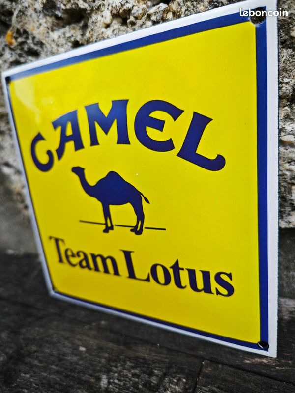Plaque émaillée CAMEL LOTUS TEAM F1 Envoi OFFERT - Collection