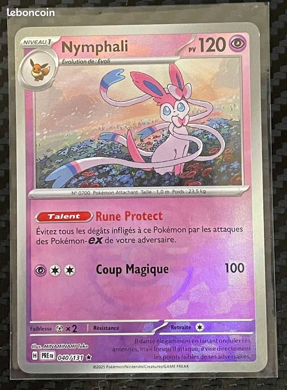 Carte Pokémon Nymphali 040/131 MASTERBALL EV8.5 Évolutions Prismatiques ...
