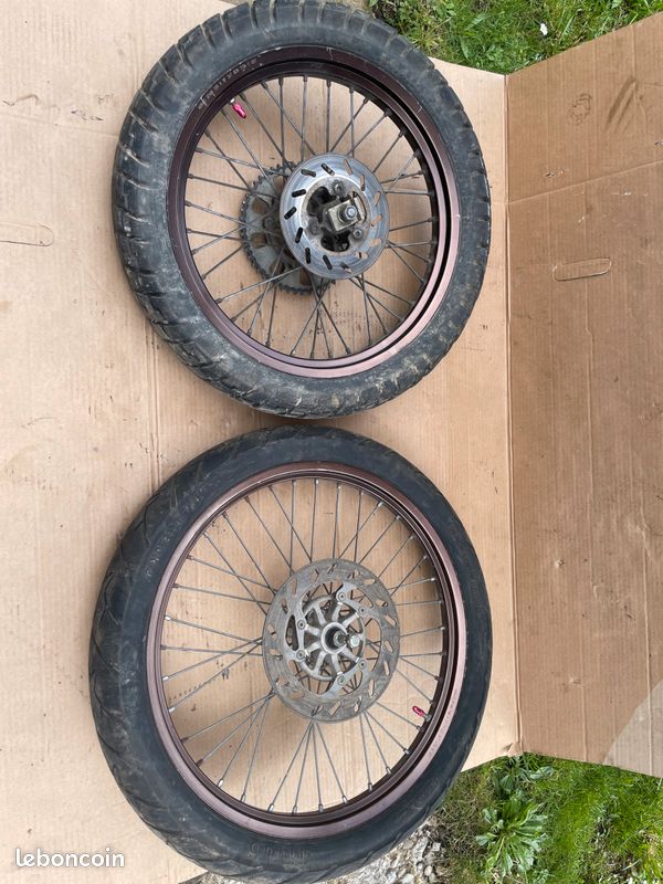 Roue 50cc à rayon couleur bronze - Équipement moto