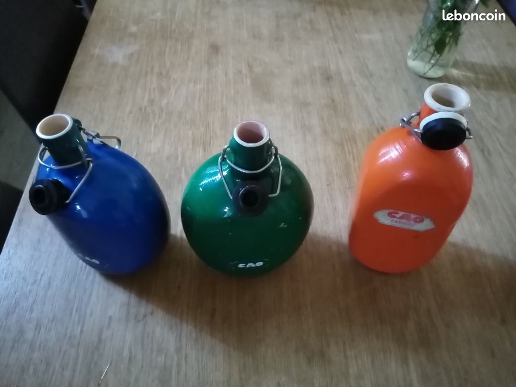Lot de 3 gourdes aluminium CAO de 1 litre - Sport & Plein air