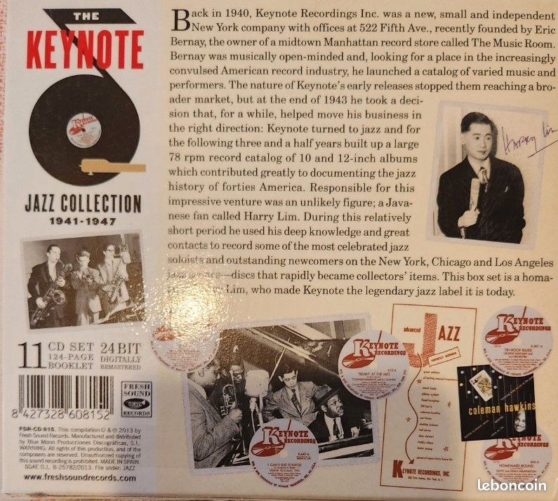 ANNONCE Ephemere JAZZ COLLECTION KEYNOTE FRESHSOUND 11 CD - CD - Musique