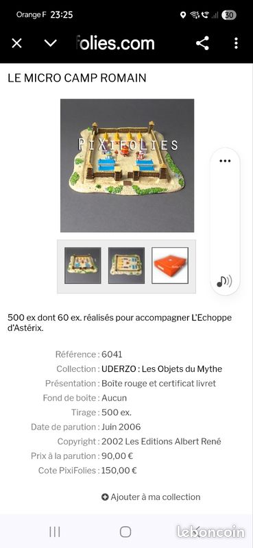 Micro camp romain pixi - Collection