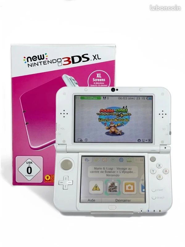 New Nintendo 3DS XL Pink + White avec boite - Consoles