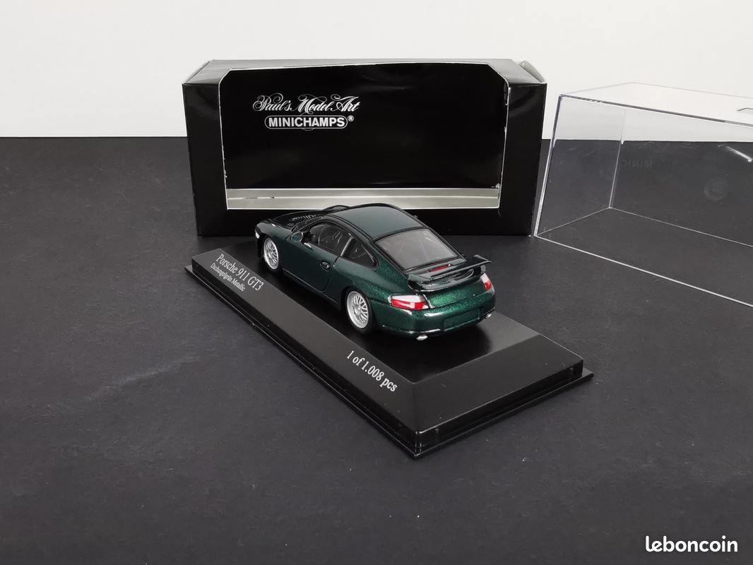 Porsche 911 (996) GT3 de 1998 vert jungle 1/43 Minichamps (1008 ...