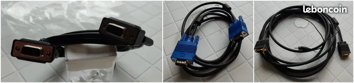 2 câble VGA 5 mètres et 1,80 mètre - Accessoires informatique