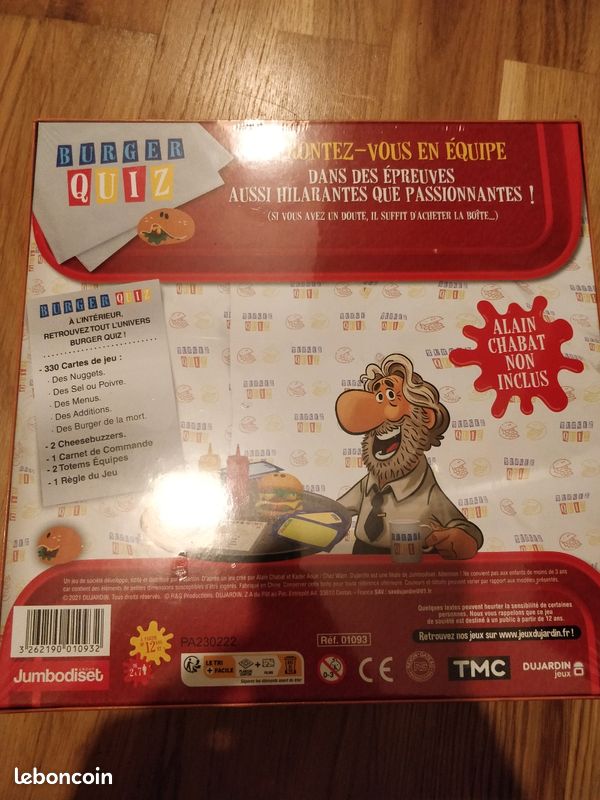 Jeu Burger Quizz neuf, avec film plastique - Jeux & Jouets