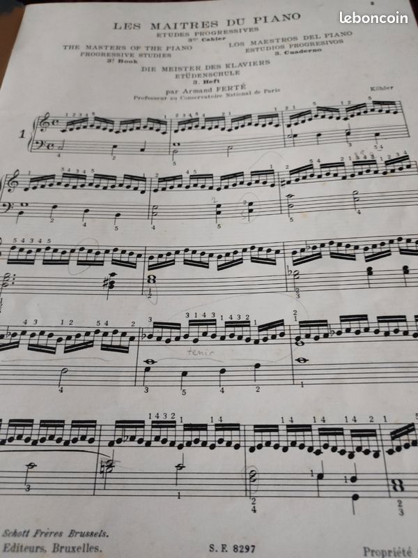 Études progressives piano - Instruments de musique