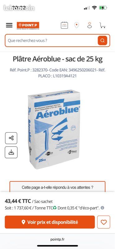 Aéro blue placo - Bricolage