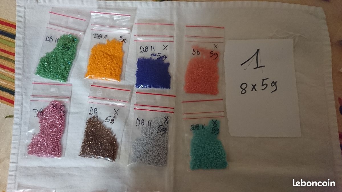 Lot 1 de 8 sachets perles Miyuki délicas 11 /0 - Loisirs créatifs