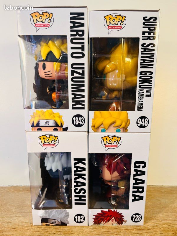 Lot 4 Funk Pop - Naruto & Dragon Ball Z - Neuf - Jeux & Jouets