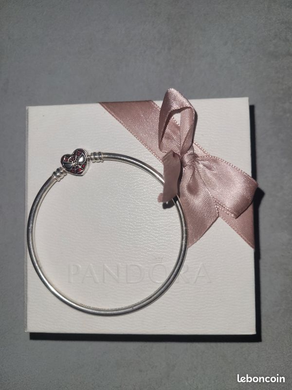 Bracelet jonc Pandora taille 19 argent s 925 authentique plus facture ...